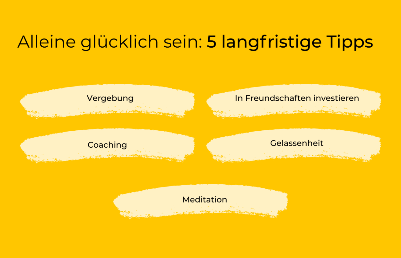 Alleine glücklich sein: Ein Anfänger-Guide mit 14 Tipps